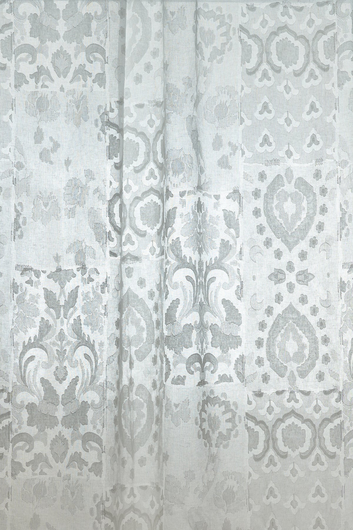Edgar fabric in linen fil coupé with patchwork design - Mastro Raphael