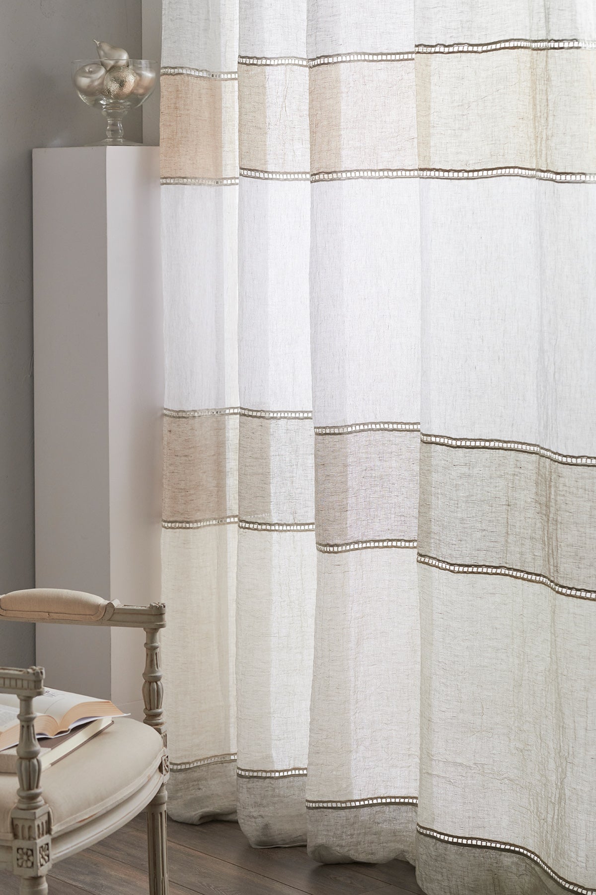 Pamphilj curtain horizontal stripes Elizabeth gauze multicolor - Mastro ...